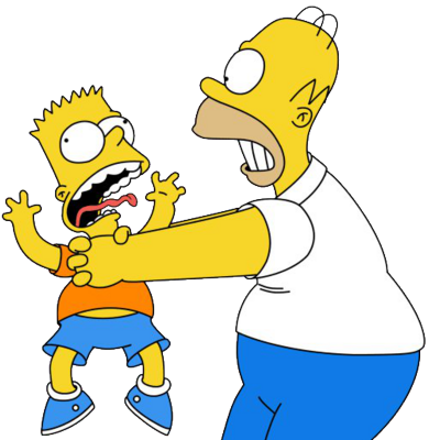 Psd Homero & Bart Simpson - Homer Simpson And Bart - (390x400) Png ...