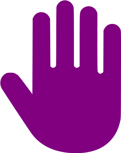 Purple Hand Cursor Icon - Red Hand Icon - (512x512) Png Clipart Download