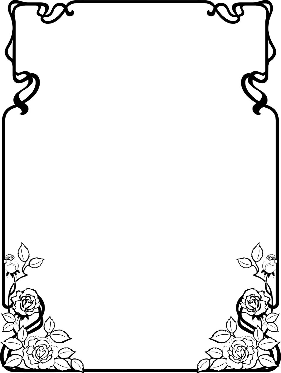 Free Black And White Border Clip Art - Border Clip Art Black And White ...