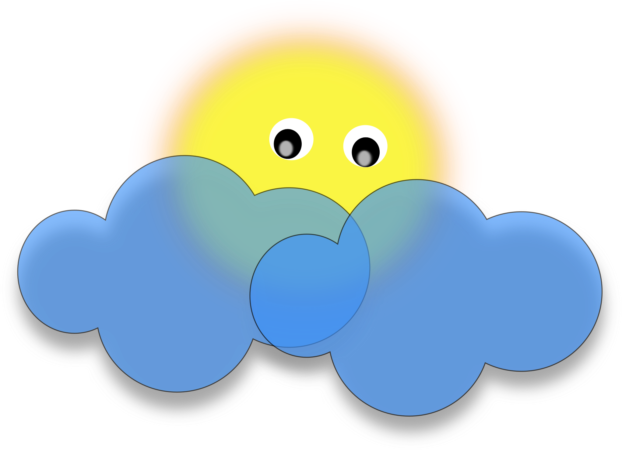 Clipart Of Clouds And Sun Cloud - Sun And Clouds Clip Art - (2400x1936 ...