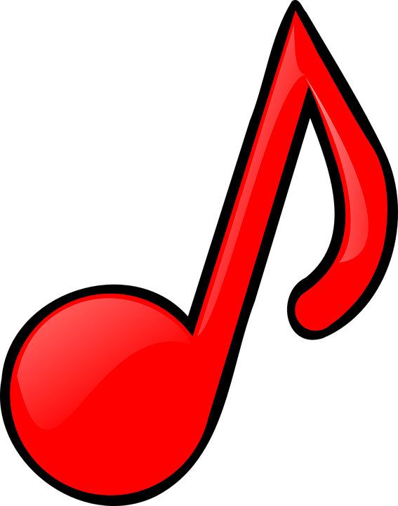 Red Music Note Clip Art At Clker - Colored Music Notes Clip Art - Full ...