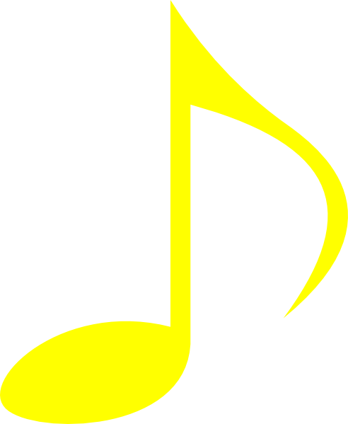 Music Notes Clipart Yellow - Yellow Music Notes Clipart - (492x599) Png ...