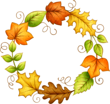 Leaves-circle - Fall Leaves In A Circle - (383x363) Png Clipart Download