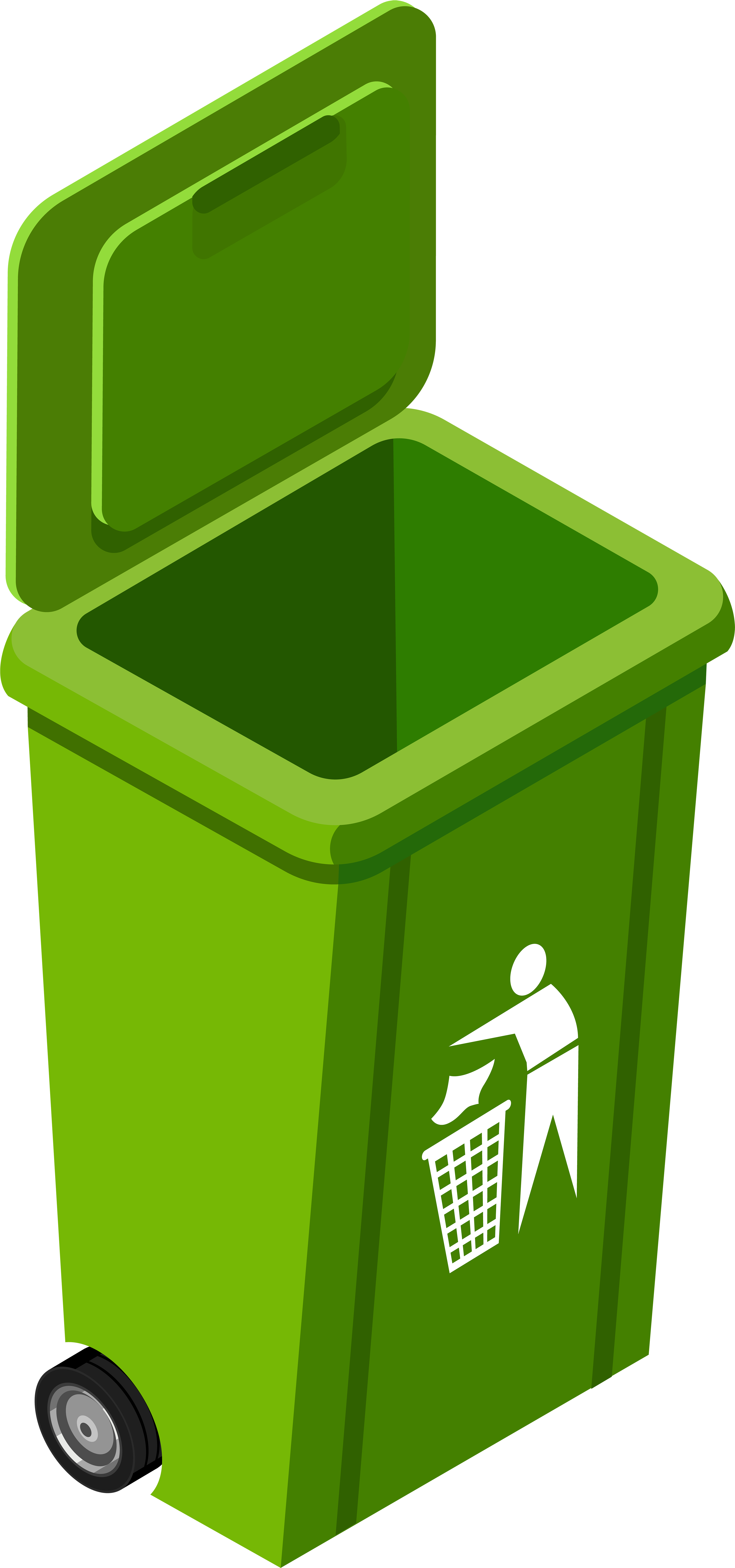 Green Trash Can Png Clip Art Image - Trash Can Clip Art - Full Size PNG ...