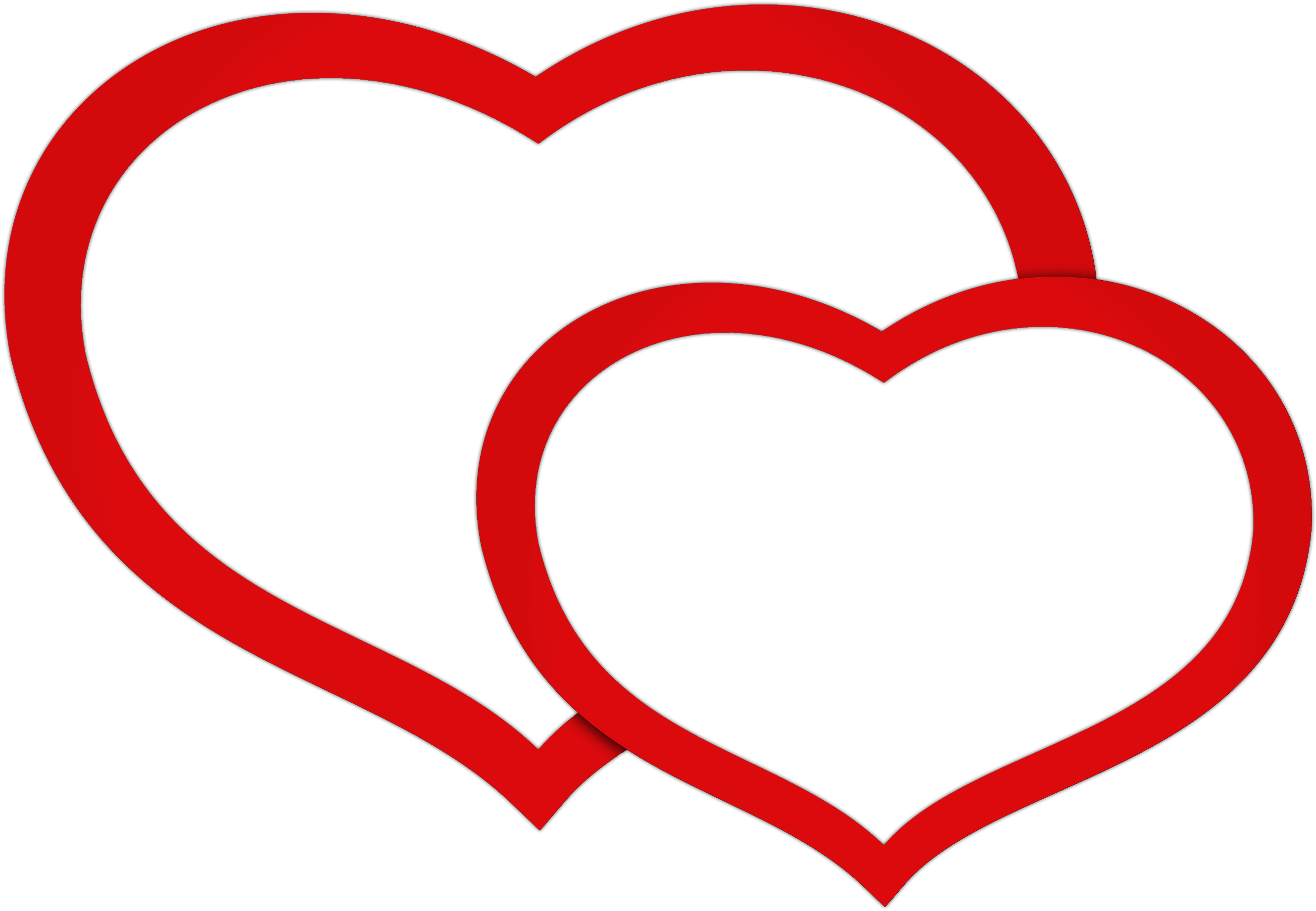 Double Heart Clip Art - Double Hearts Transparent - Full Size PNG ...