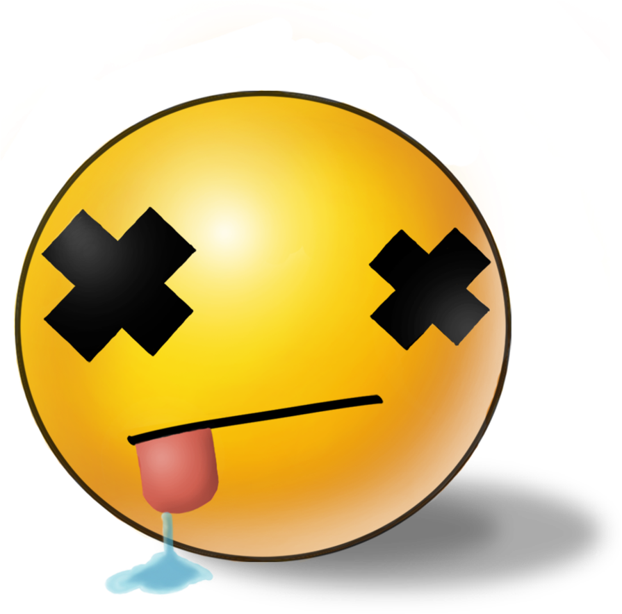 Smiley Clipart Dead - Cartoon With X Eyes - (1000x1000) Png Clipart ...