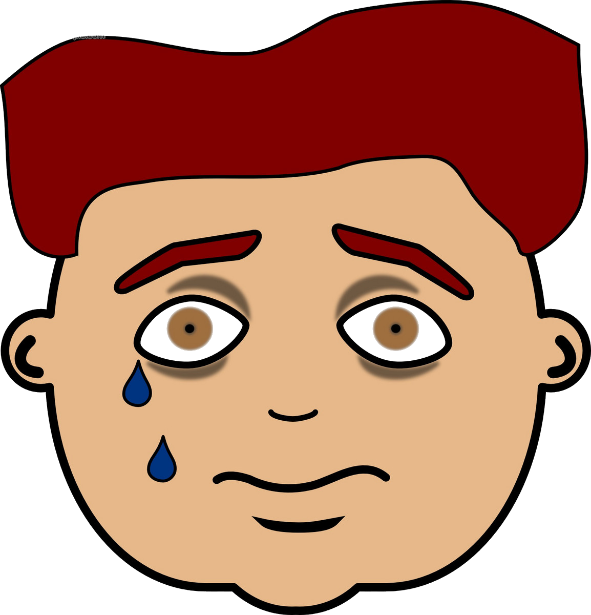 Tears Clipart Sadness - Clipart Sad - (1154x1200) Png Clipart Download
