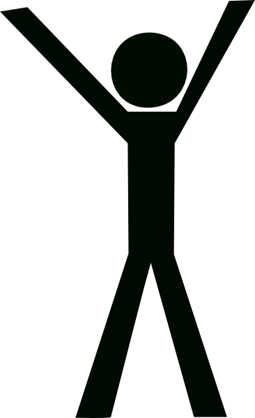 Stickman Graduation - Clipart Library - Stick Figure Hands Up ...
