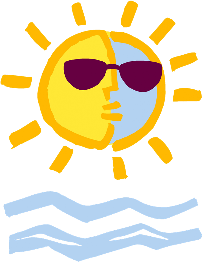 Summer Sun Clip Art - Sun And Beach Clipart - Full Size PNG Clipart ...