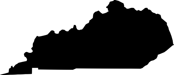 Kentucky State Silhouette - (600x259) Png Clipart Download