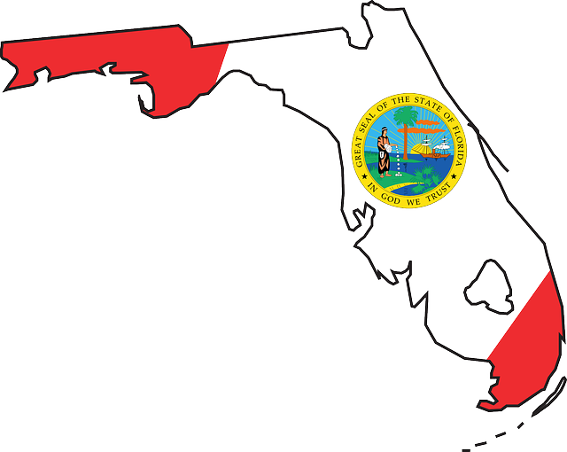 Dark Blue Florida Clipart - Florida State Flag Map - (640x510) Png ...