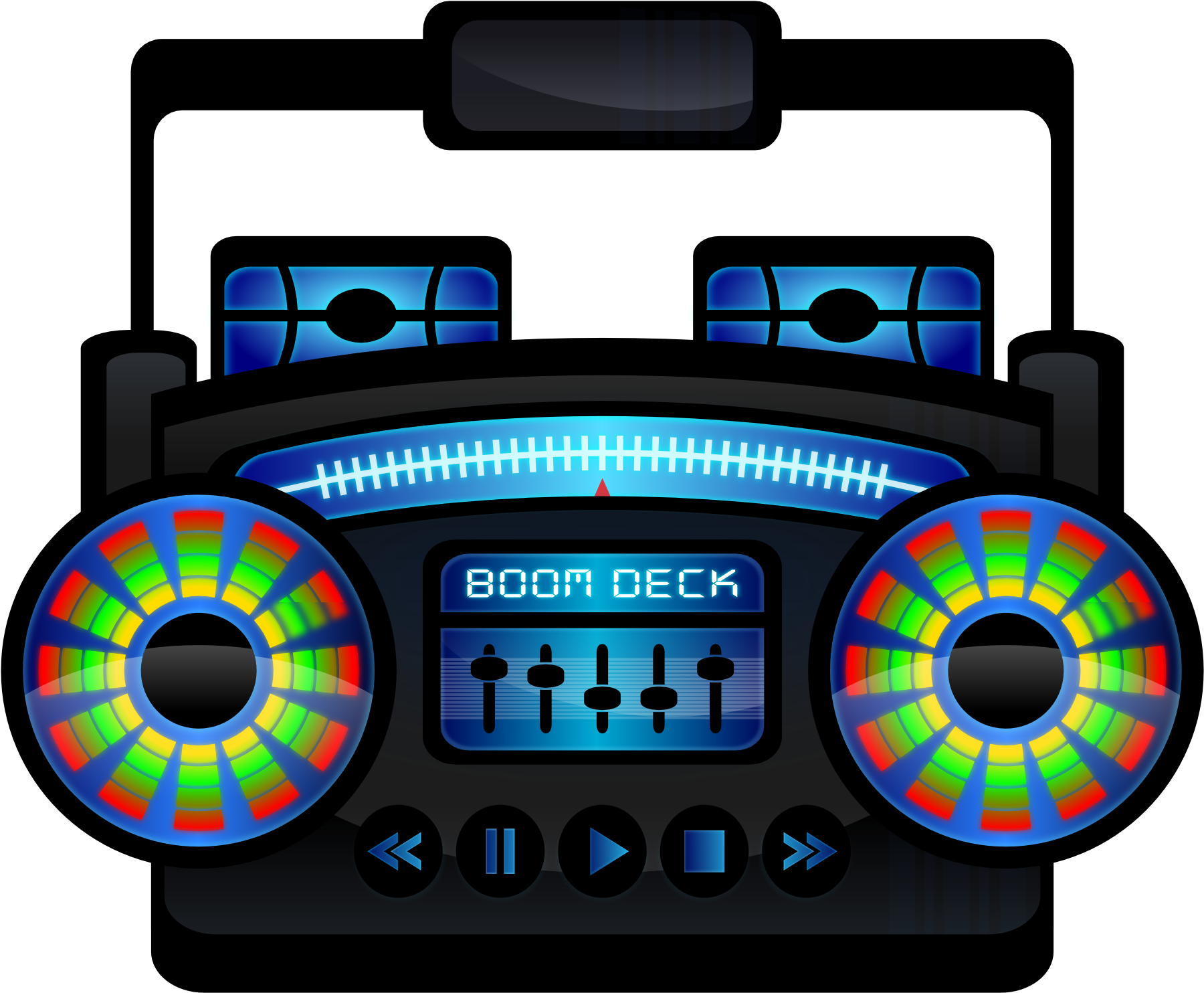 Free Sunny House Free Snowman Free Mini Boom Box - Clip Art Boom Box ...