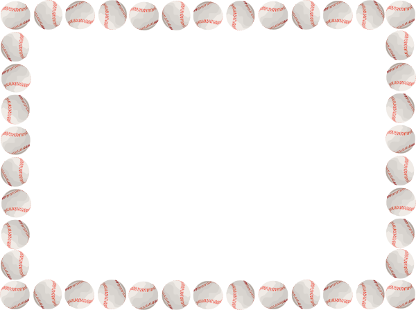 Baseball Border Transparent - (600x448) Png Clipart Download