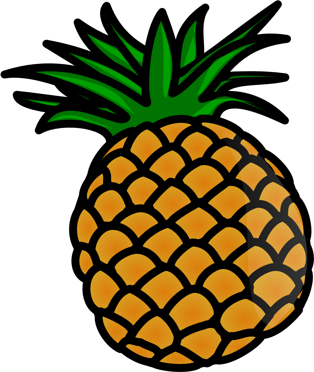 Pineapple Clip Art - Cute Coloring Pages Pineapple - (1331x1331) Png ...