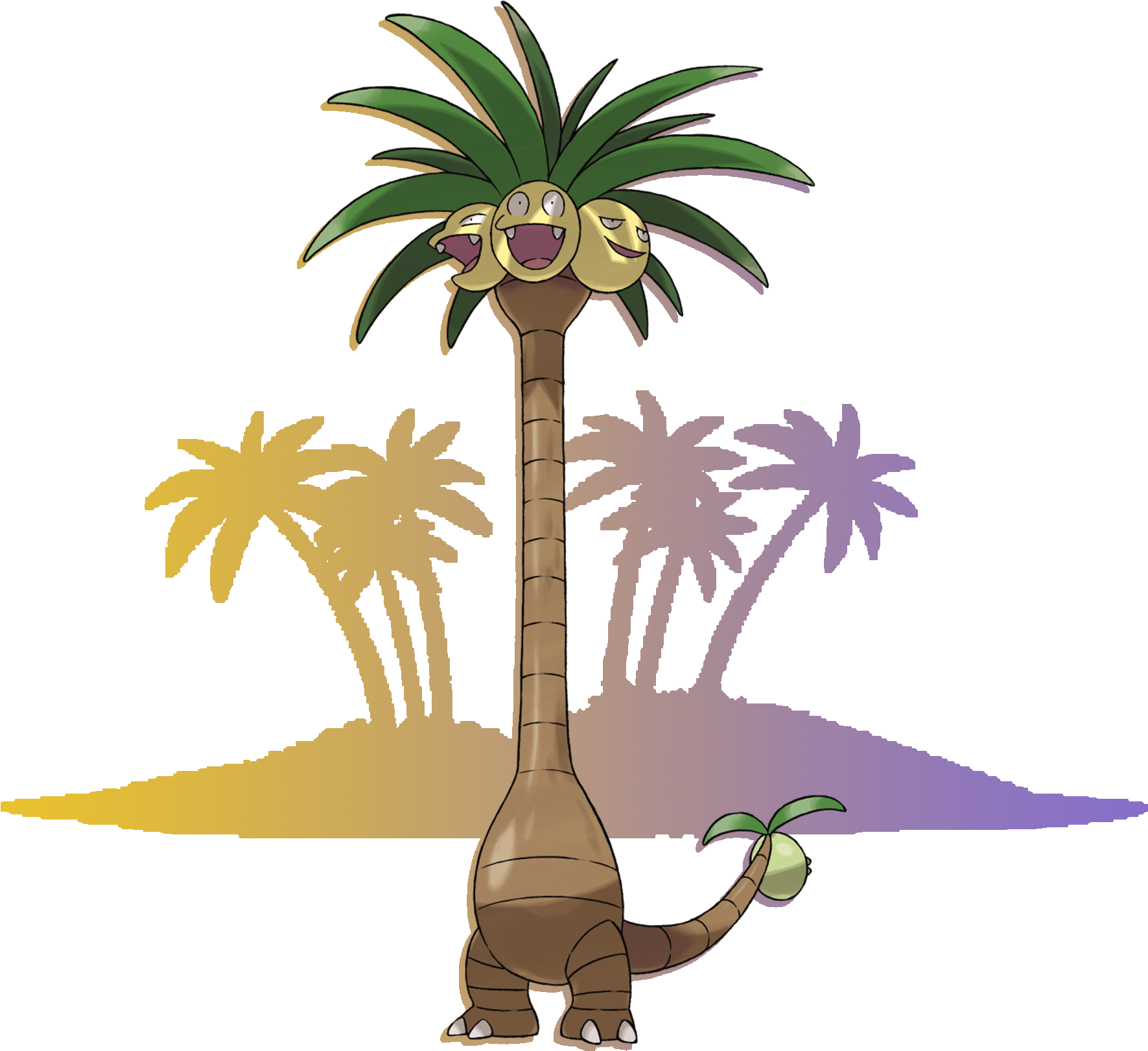 Regular Exeggutor Average From The Gen 1 Rate - Alolan Exeggutor ...
