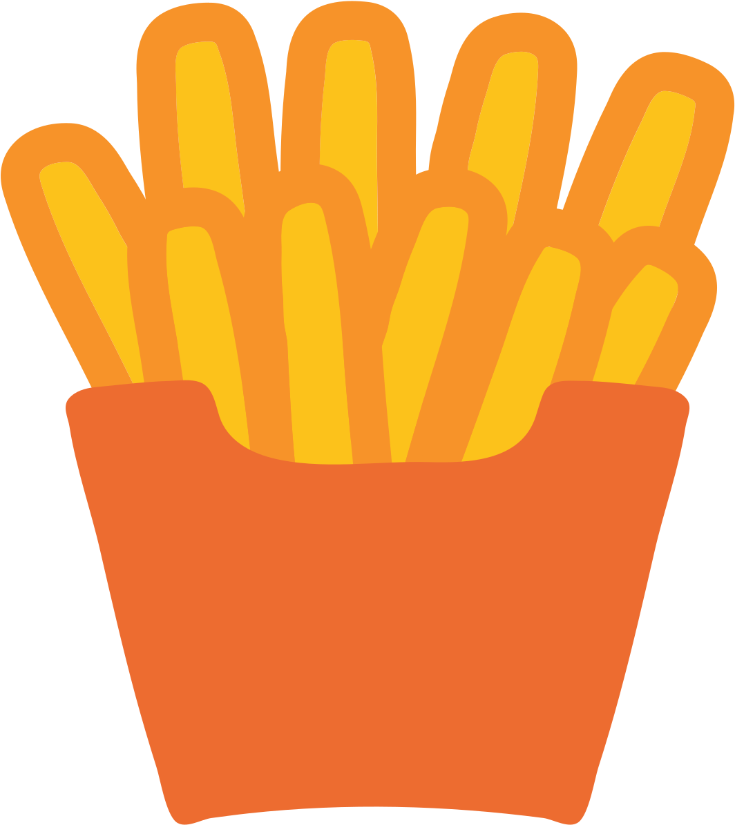 Fries Emoji - (1772x1991) Png Clipart Download