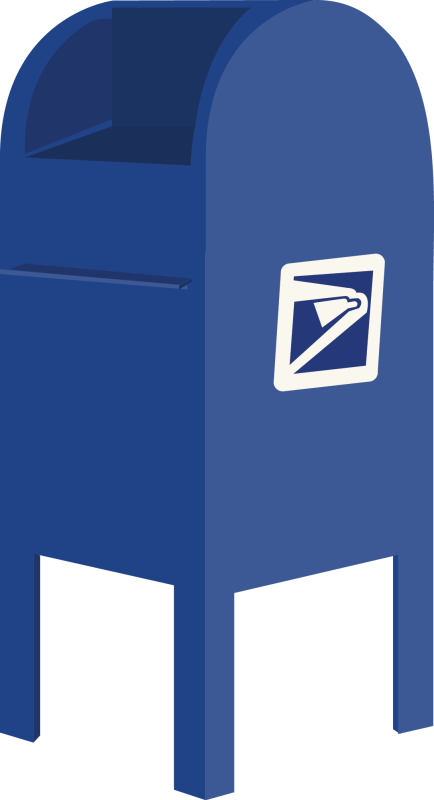 Pin Blue Mailbox Clipart - Blue Mailbox Clipart - (434x800) Png Clipart ...