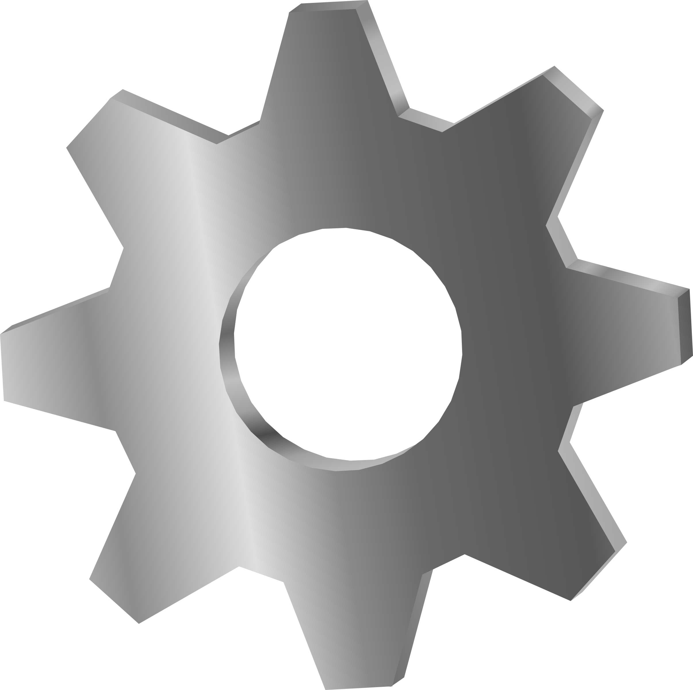 3d - Metal Cog - (2410x2400) Png Clipart Download