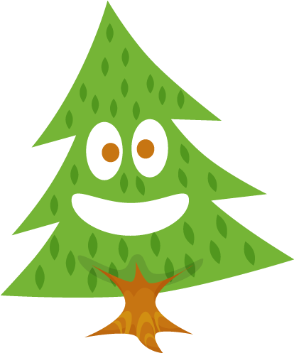 Happy Pines Icon - Cute Pine Tree Clipart - (512x512) Png Clipart Download