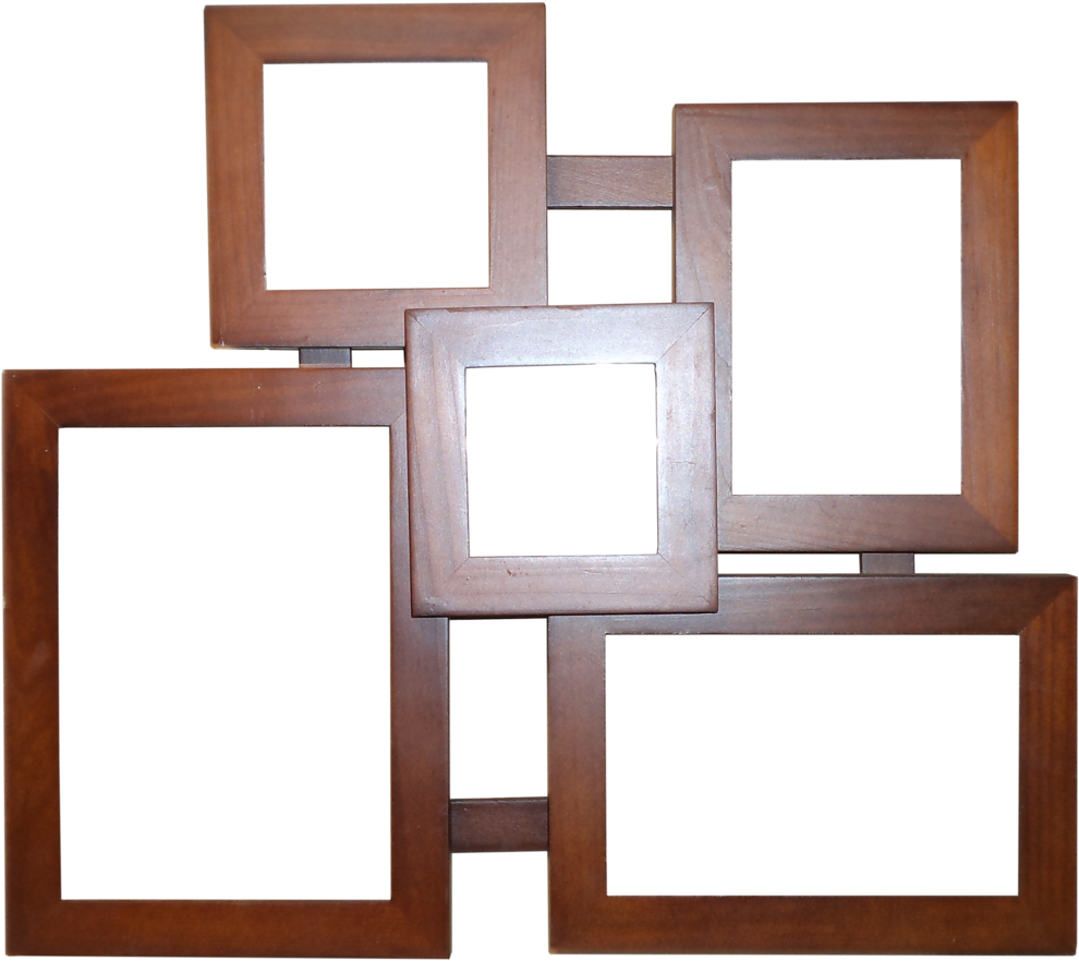 Wooden Frame - 4 Photo Frame Png - (1024x905) Png Clipart Download