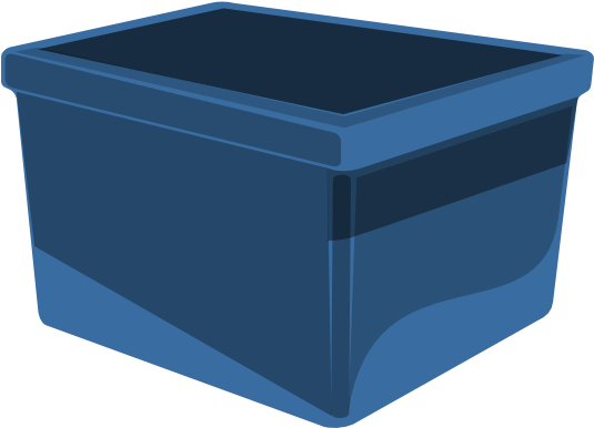 Blue Bin Clip Art At - Blue Bin Clipart - (534x599) Png Clipart Download