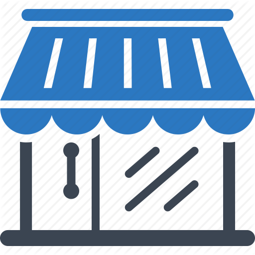 Shop - Blue Store Icon Png - (512x512) Png Clipart Download