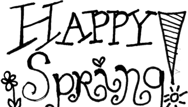 Spring Clip Art Black And White - (680x357) Png Clipart Download