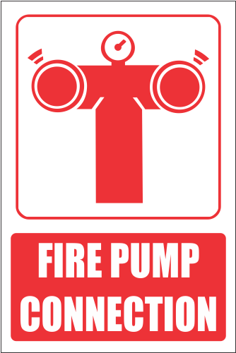 Fire Pump Connection Sign - (500x500) Png Clipart Download