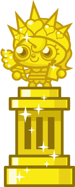 Golden Liberty Trophy - Moshi Monsters Dustbin Beaver - (350x657) Png ...