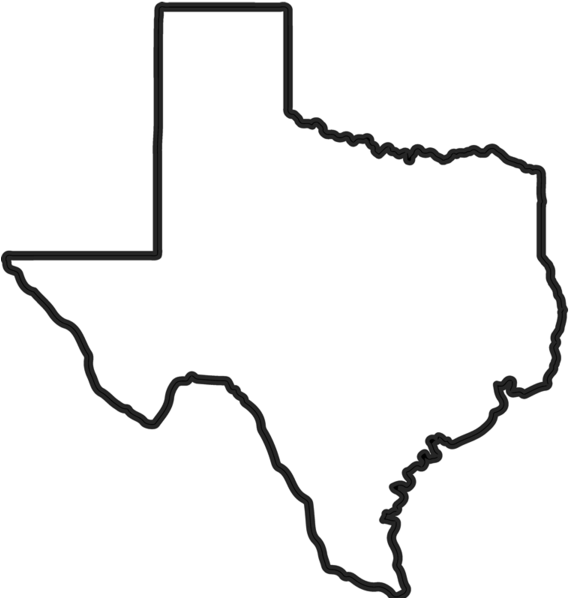 Texas Outline - Texas Outline - (600x600) Png Clipart Download