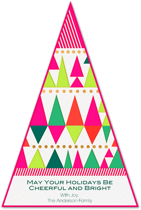 Christmas Card For Evite Postmark - Triangle - (515x695) Png Clipart ...