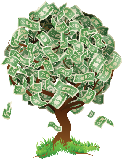 Watering Money Tree Clipart - Money Tree Transparent - (600x600) Png ...