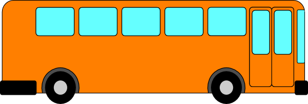 Orange Bus Clipart - (600x202) Png Clipart Download