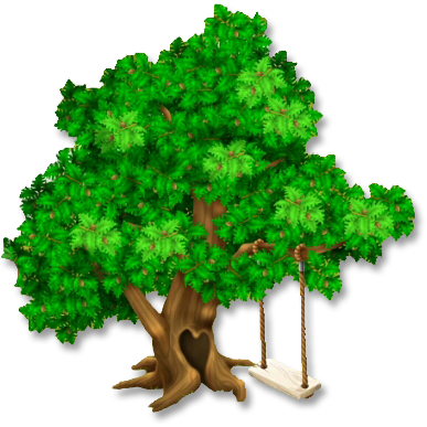 Oak Tree Swing - Oak - (387x387) Png Clipart Download