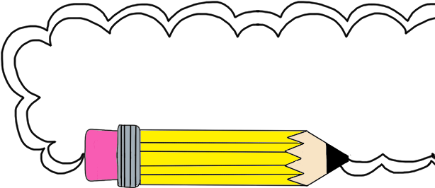 Pencil Frame Clipart - (617x324) Png Clipart Download