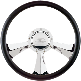 Standard 14" - Chevy Billet Steering Wheel - (367x367) Png Clipart Download