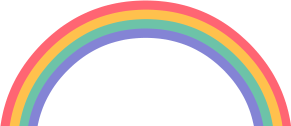 Rainbow - Circle - (588x251) Png Clipart Download