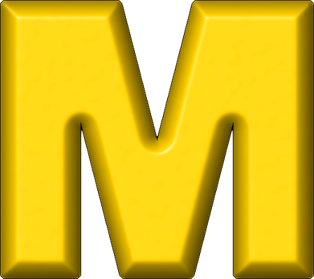Yellow Letter M Clipart - (449x400) Png Clipart Download