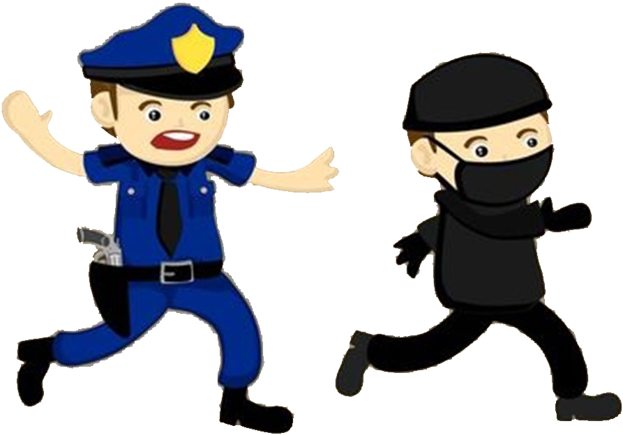 Police Officer Crime Illustration - Police Catch Thief Cartoon ...
