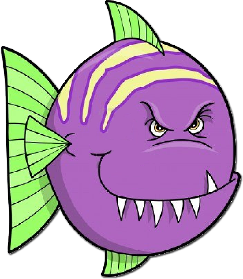 Fish, Drawing - Big Bad Fish Cartoon - (852x939) Png Clipart Download