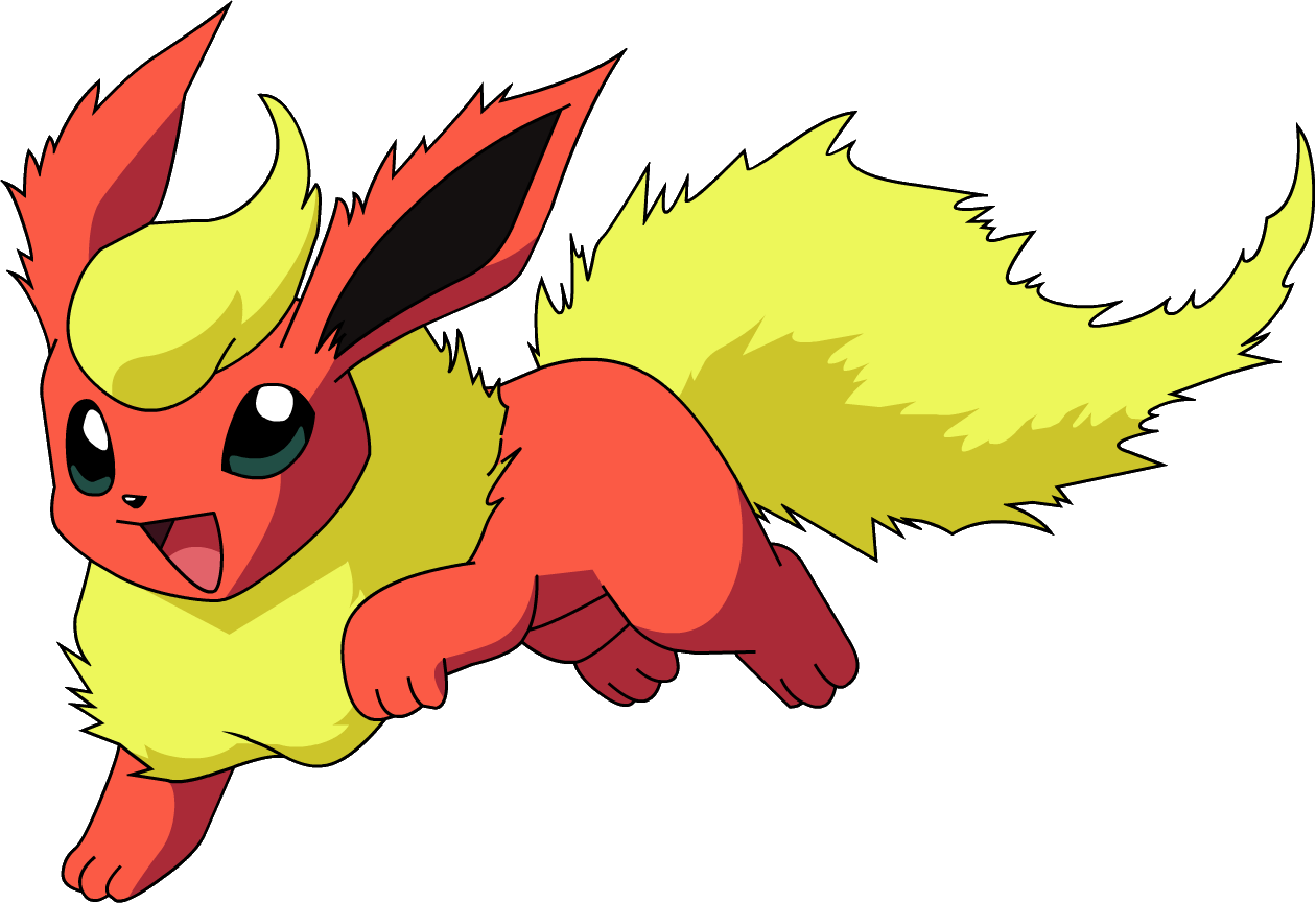 Printable Pokemon Go Clipart - Fire Evolution Of Eevee - (1260x865) Png ...