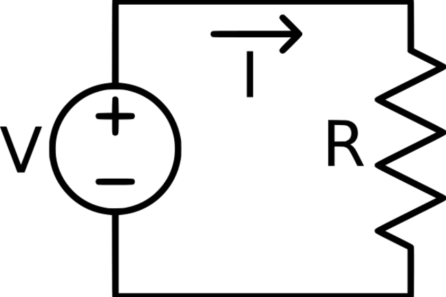 A Simple Circuit Showing Voltage Source, Current And - Variable Dc ...