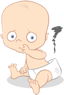 Baby - Dirty Diaper Clip Art - (381x320) Png Clipart Download