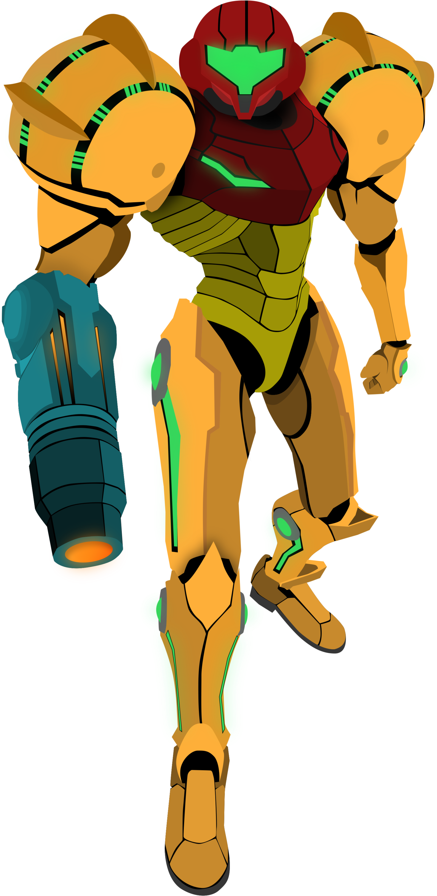 Samus Aran Metroid - Samus Aran Vector - (1600x3258) Png Clipart Download
