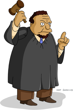 Roy Snyder - Judge Snyder Simpsons - (301x454) Png Clipart Download