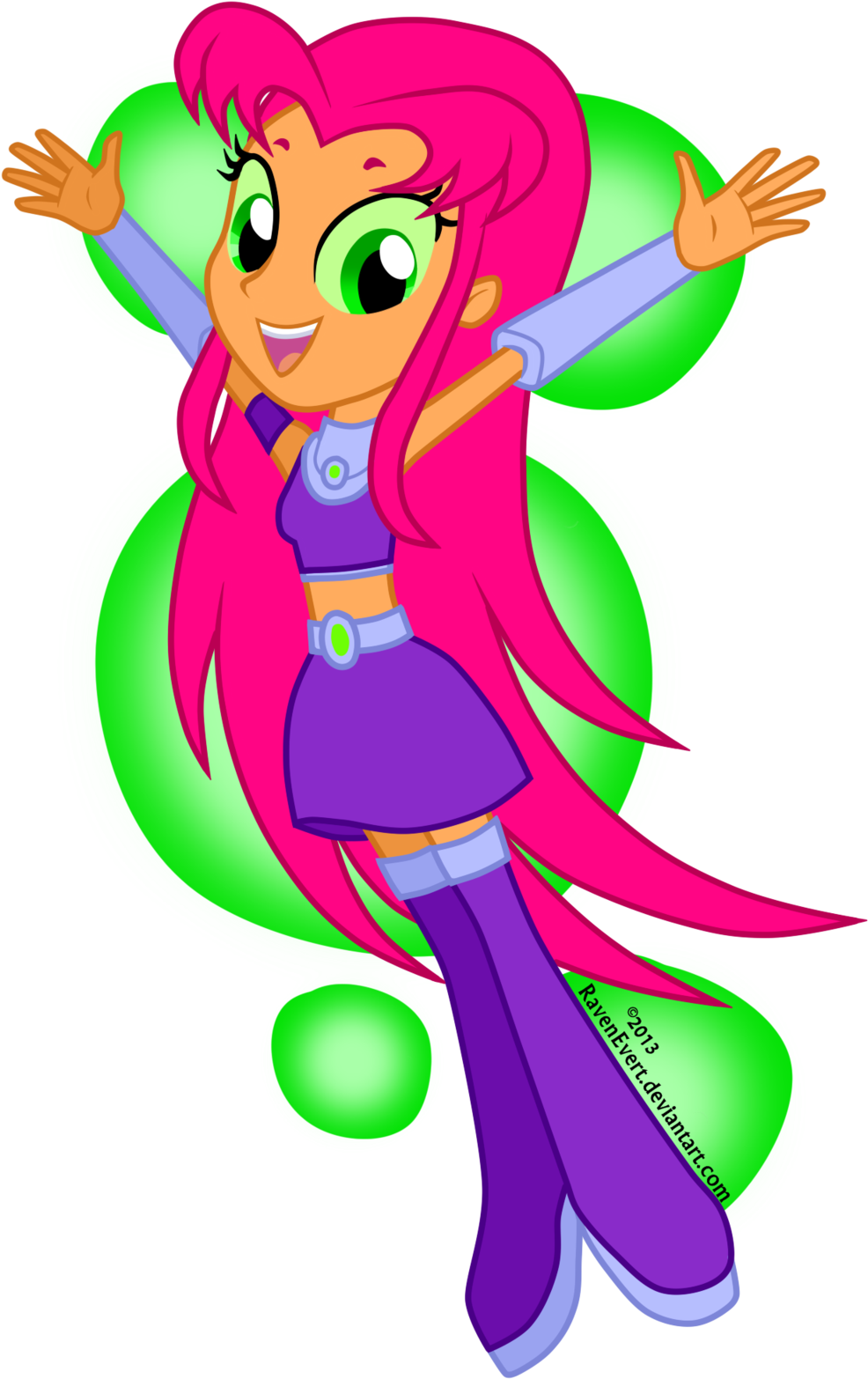 Cute Adorable Starfire - (1024x1603) Png Clipart Download