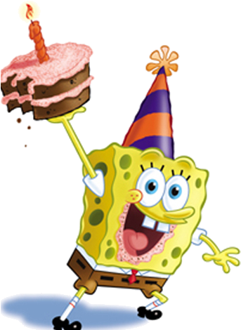 Birthday Png - Spongebob Birthday - (354x472) Png Clipart Download