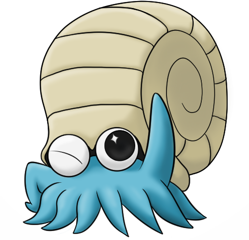 Omanyte By Eeveevsho-oh - Omanyte - (500x500) Png Clipart Download