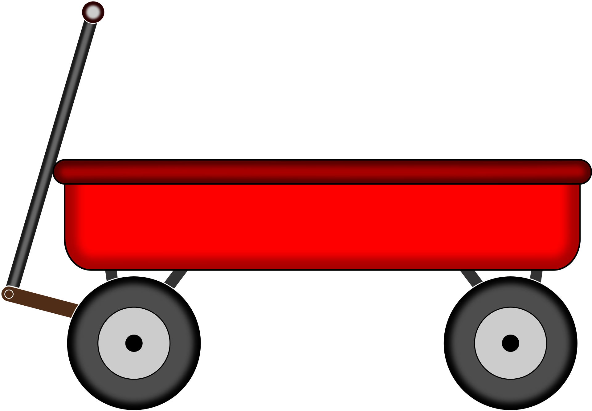Clipart - Little Red Wagon Clipart - (2400x2400) Png Clipart Download