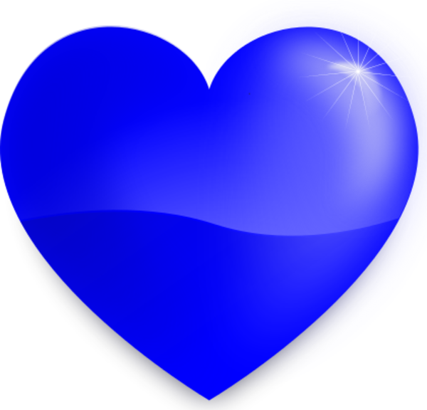 Blue Heart Clipart - Blue Heart Clipart Png - (600x576) Png Clipart ...